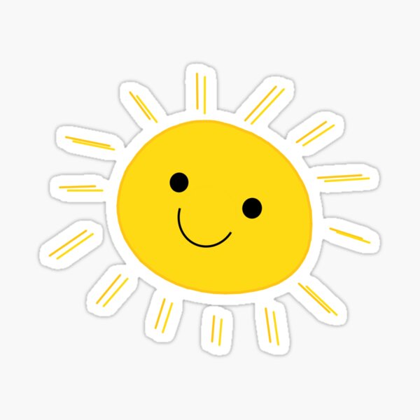 "Smiling Sun" Sticker by Lydia-423 | Redbubble