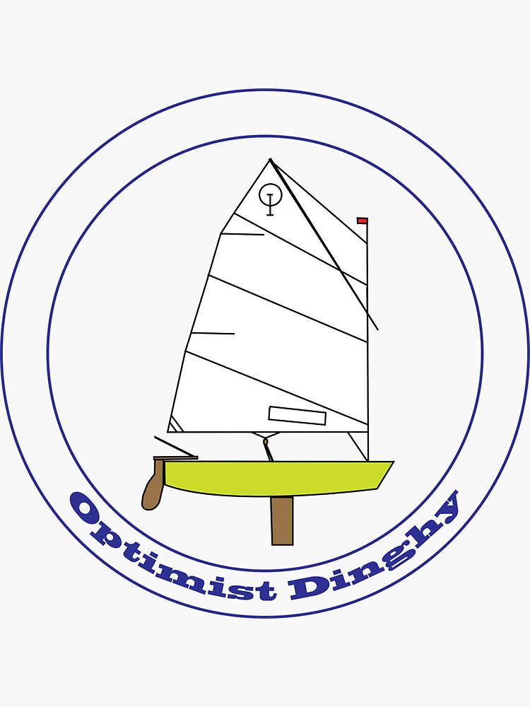 "Optimist Sailing Dinghy" Sticker for Sale by CHBB | Redbubble
