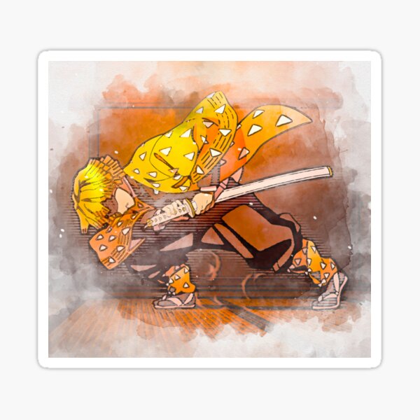 "Demon Slayer Zenitsu Agatsuma" Sticker by Heidytiara | Redbubble