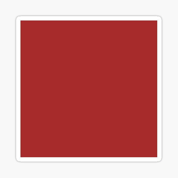 "Metallic Red #a62c2b, RGB color" Sticker by buzztop | Redbubble
