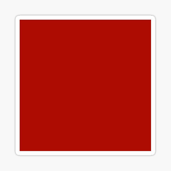 "Mordant Red 19 #ae0c00, RGB color" Sticker by buzztop | Redbubble