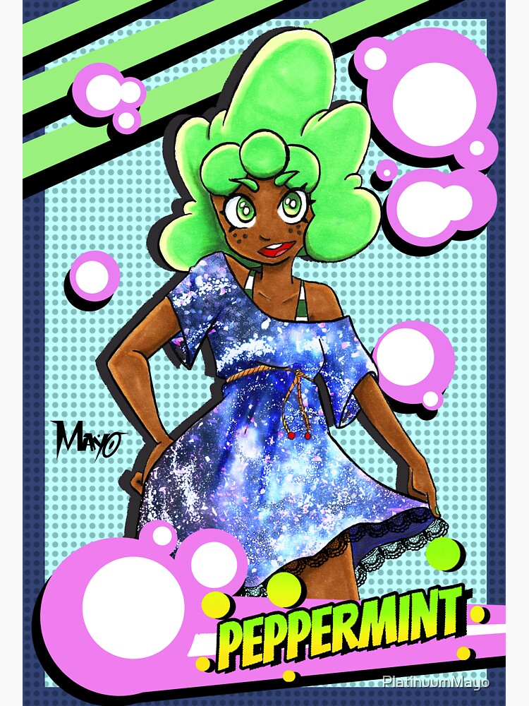 "Peppermint Pop Poster" Sticker for Sale by PlatinuumMayo | Redbubble