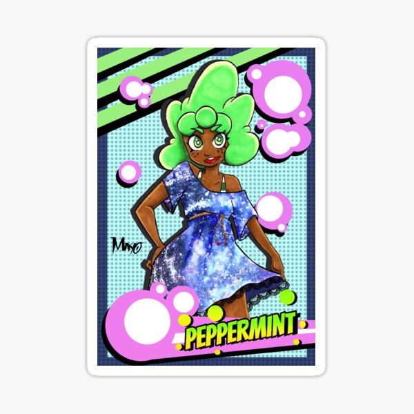 "Peppermint Pop Poster" Sticker for Sale by PlatinuumMayo | Redbubble