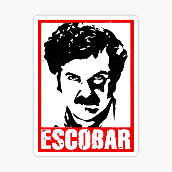 "Pablo Escobar " Sticker for Sale by oasvaimo | Redbubble