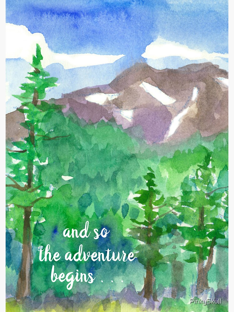 "The Adventure Begins Happy Retirement Mountains " Sticker for Sale by ...