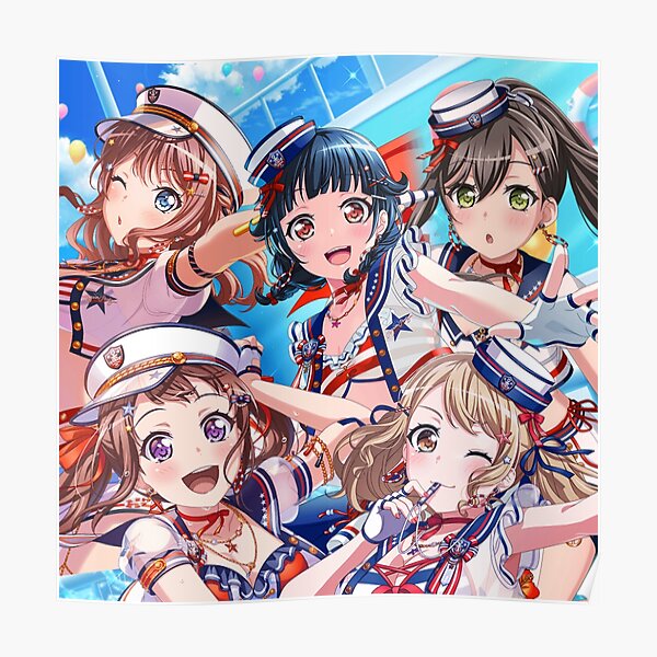 Poster « BanG Dream Bandori Saaya Rimi Arisa Kasumi Tae Full Tribord ...