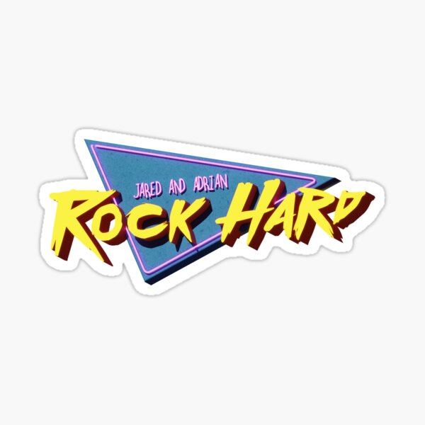 "Rock Hard Logo" Sticker by JaredHowat | Redbubble