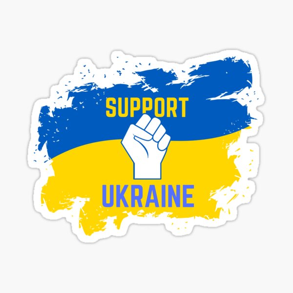 "Support Ukraine" Sticker by KafuPrint | Redbubble