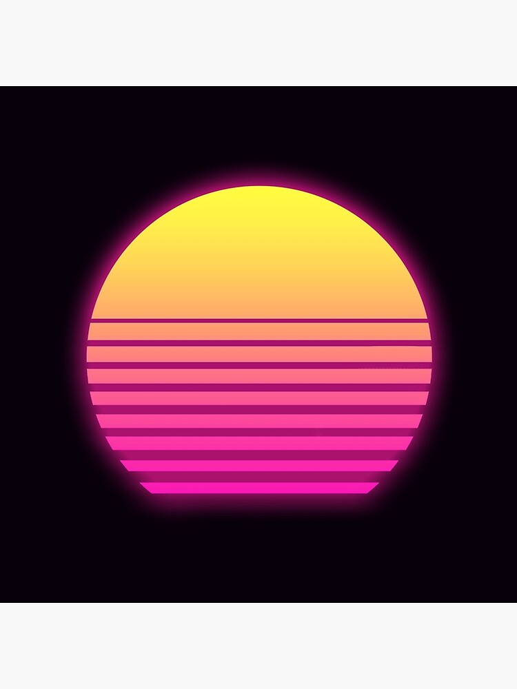 "Retrowave sun Icon of synthwave " Poster for Sale by purplepinkdrgn ...