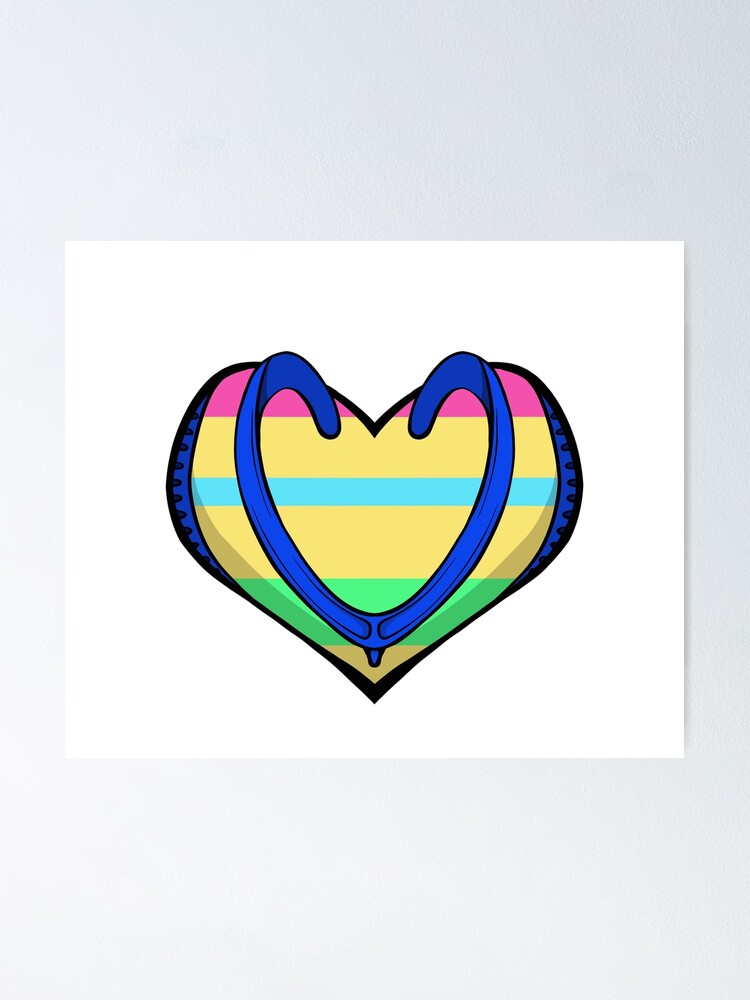 "Flip Flop Heart" Poster for Sale by RustyBucketInk | Redbubble
