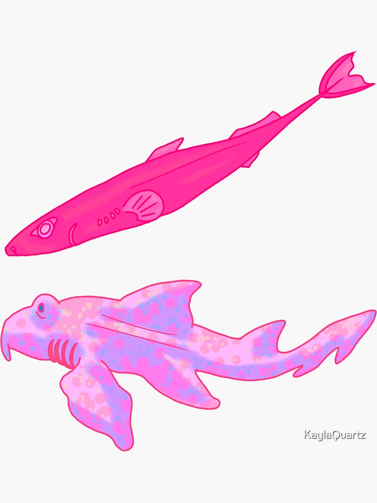 "Pink Shark Stickers" Sticker for Sale by KaylaQuartz | Redbubble