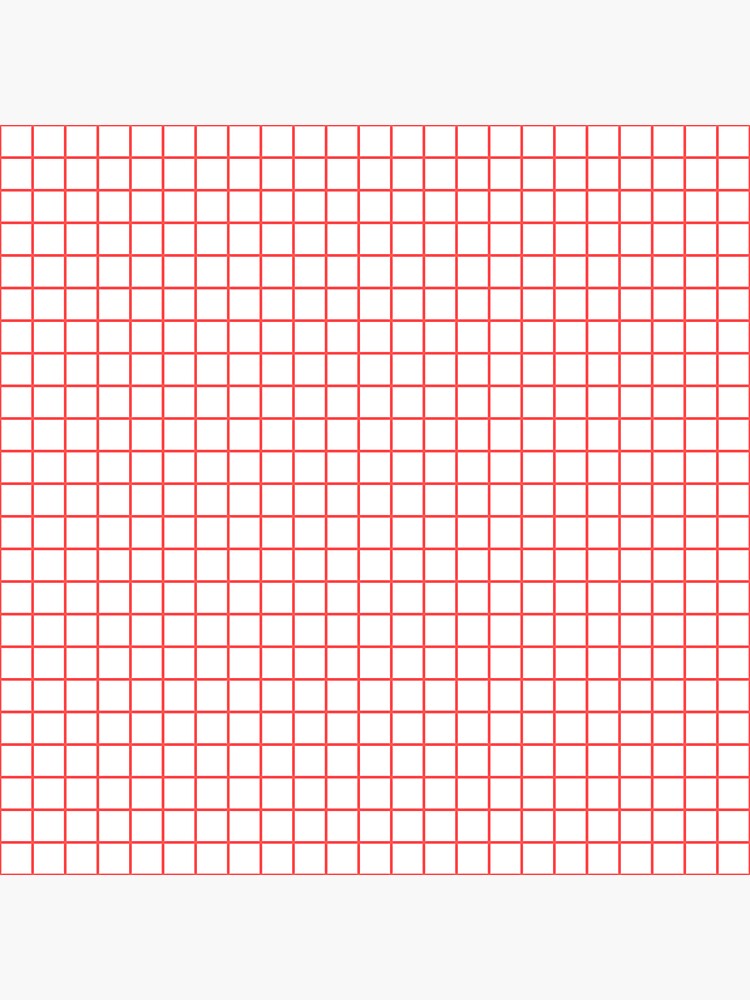 "Radical Red Grid Lines | Beautiful Interior Design" Sticker by ...