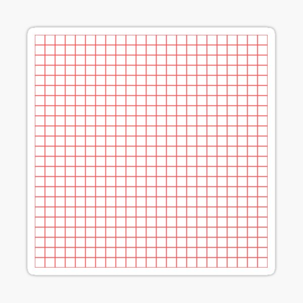 "Radical Red Grid Lines | Beautiful Interior Design" Sticker by ...