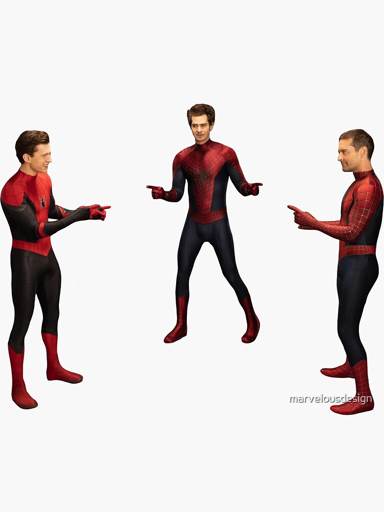 "spidey point meme" Sticker by marvelousdesign | Redbubble