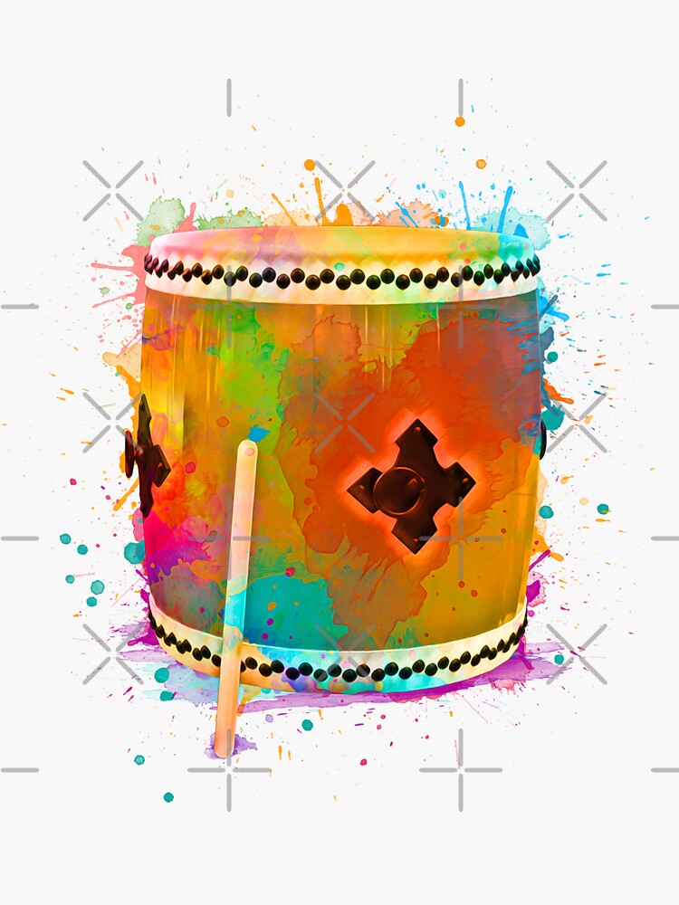 "Okinawan Drum Daiko" Sticker by HeyOki | Redbubble