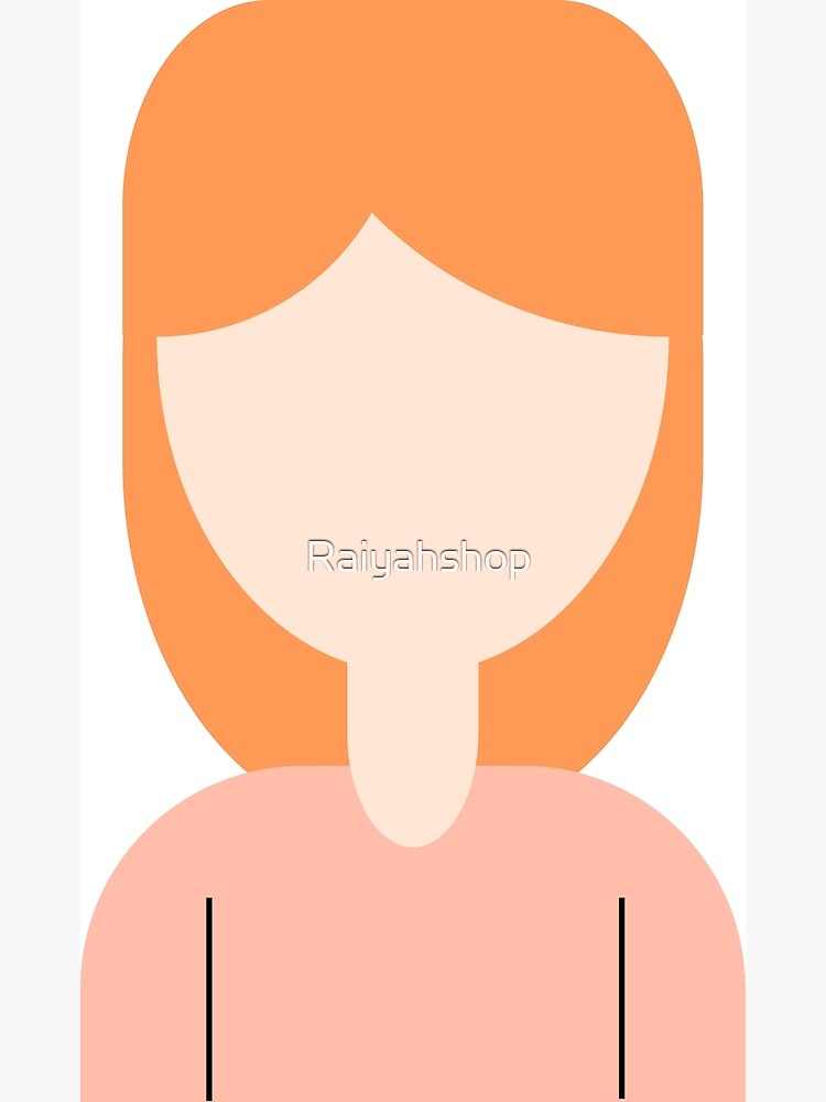 "people woman avatars (orange)" Poster for Sale by Raiyahshop | Redbubble