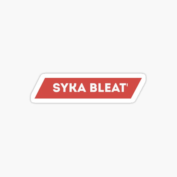 "Syka Bleat" Sticker by UBlueDuck | Redbubble
