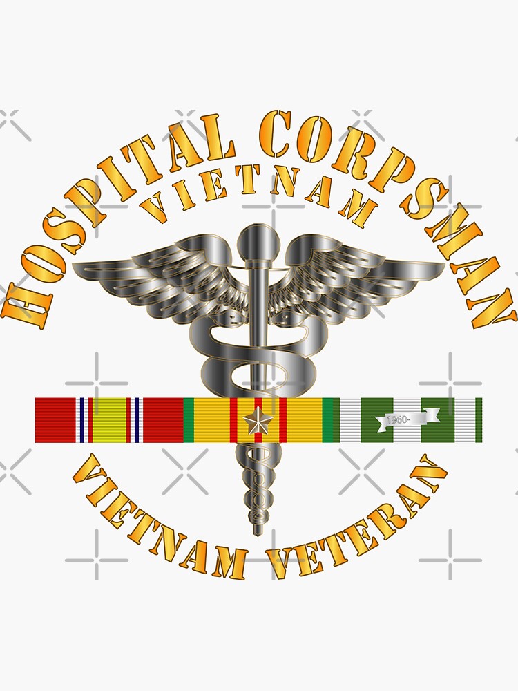 "Navy - Hospital Corpsman w Vietnam SVC Ribbons X 300" Sticker by ...
