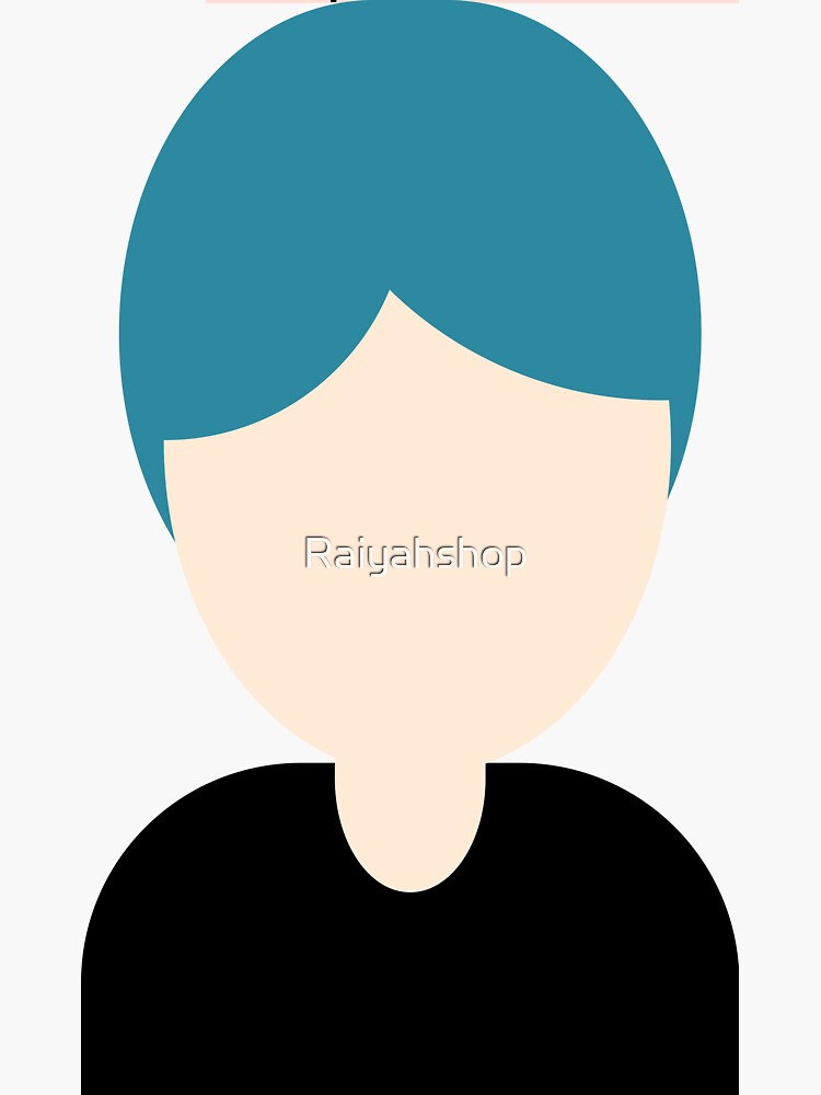 "people man avatars (blue)" Sticker by Raiyahshop | Redbubble