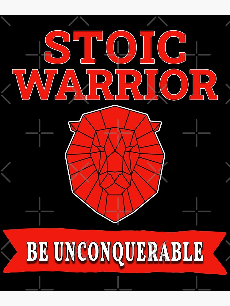 "Seneca Quote Be Unconquerable | Stoic Warrior | Stoic Lion" Art Print ...
