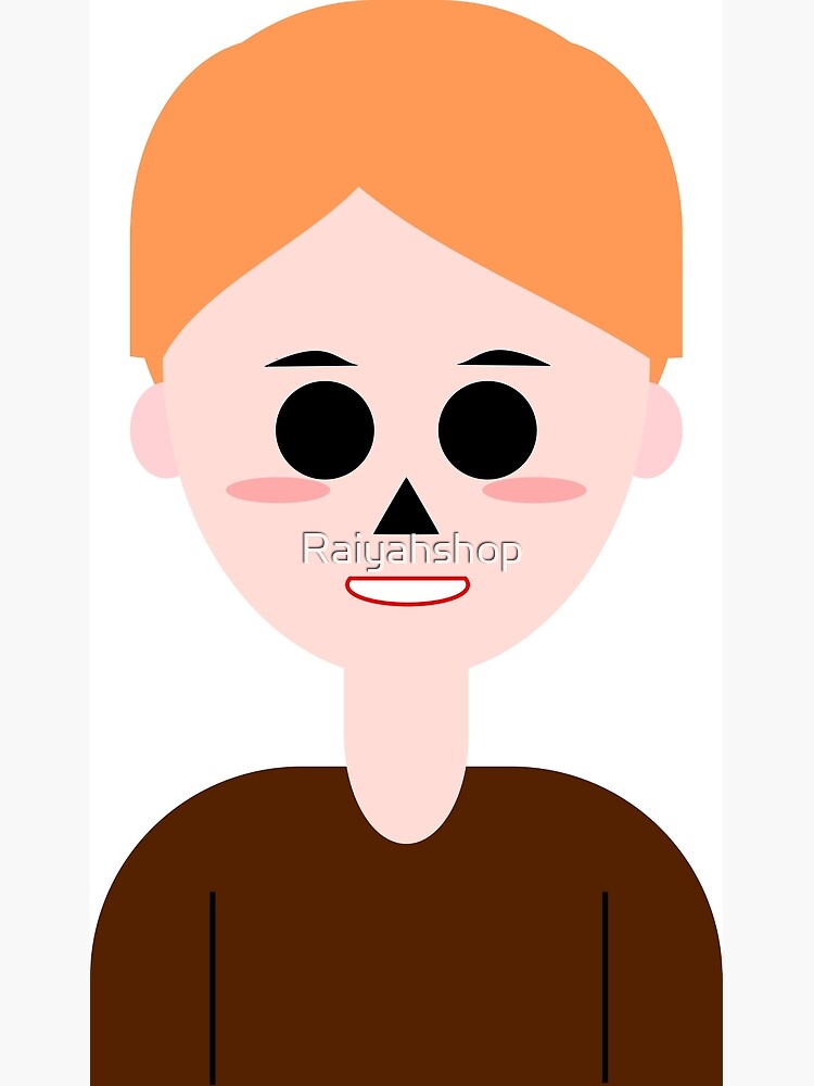 "people man avatars (orange)" Poster for Sale by Raiyahshop | Redbubble