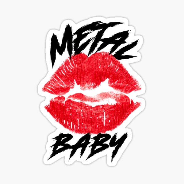 "Heavy metal baby" Sticker by dalhouziemakes | Redbubble