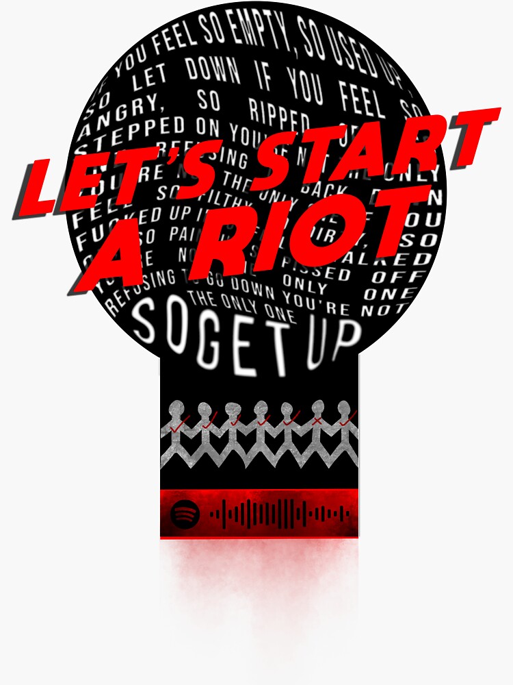"Let's Start A Riot! Remastered" Sticker by Punk-A-Mon | Redbubble