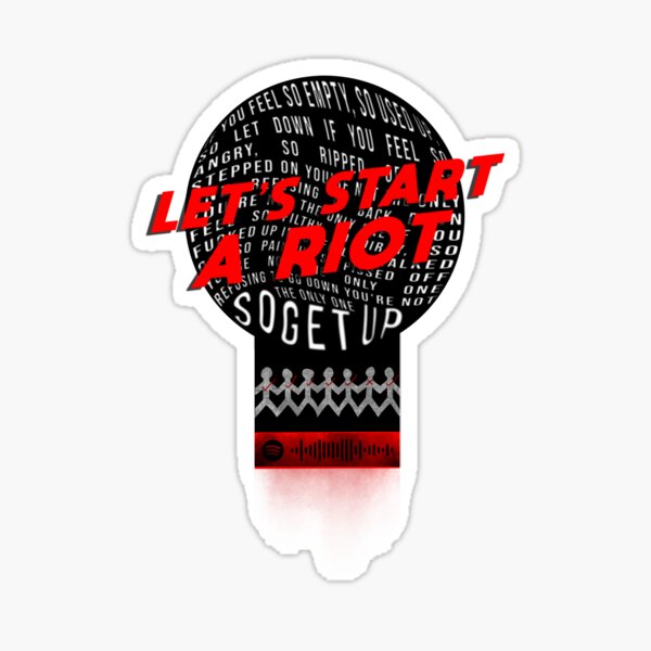 "Let's Start A Riot! Remastered" Sticker by Punk-A-Mon | Redbubble