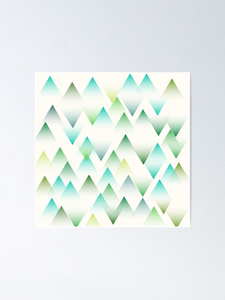 "Faded triangles" Poster for Sale by Saltarc | Redbubble