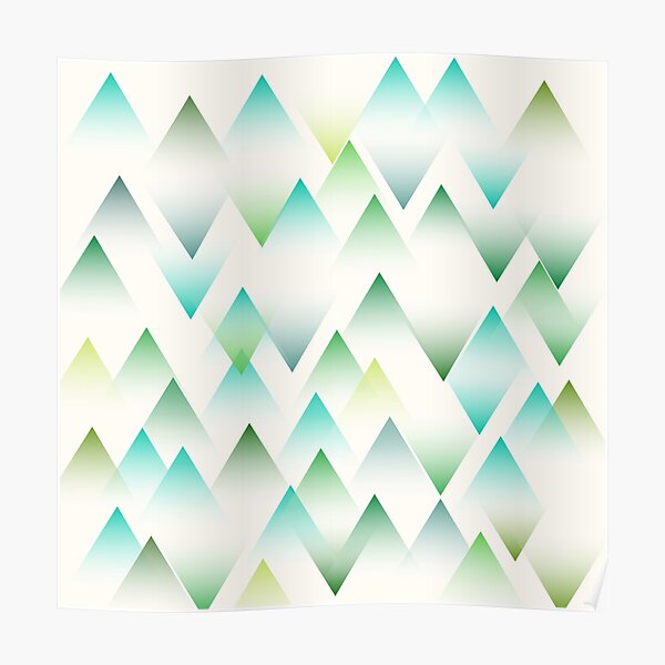 "Faded triangles" Poster for Sale by Saltarc | Redbubble