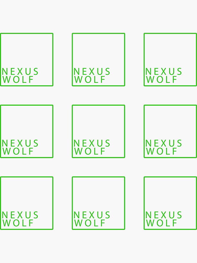 "Nexus Wolf Box Stickers" Sticker for Sale by NexusWolf | Redbubble