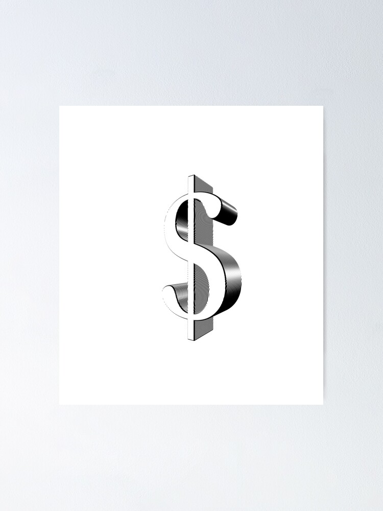 "Dollar Money Sign Print" Poster for Sale by Phenomenons | Redbubble