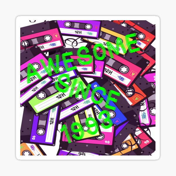 "Awesome Since 1993" Sticker for Sale by frigamribe88 | Redbubble