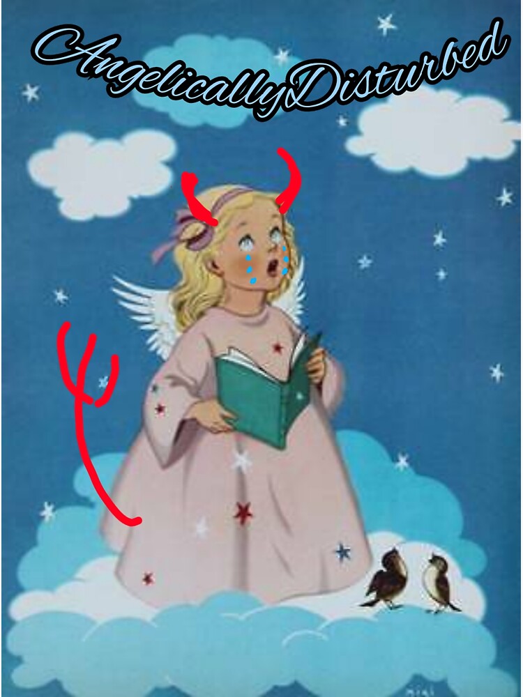 "Angelically Disturbed" Sticker by disturbedlolita | Redbubble
