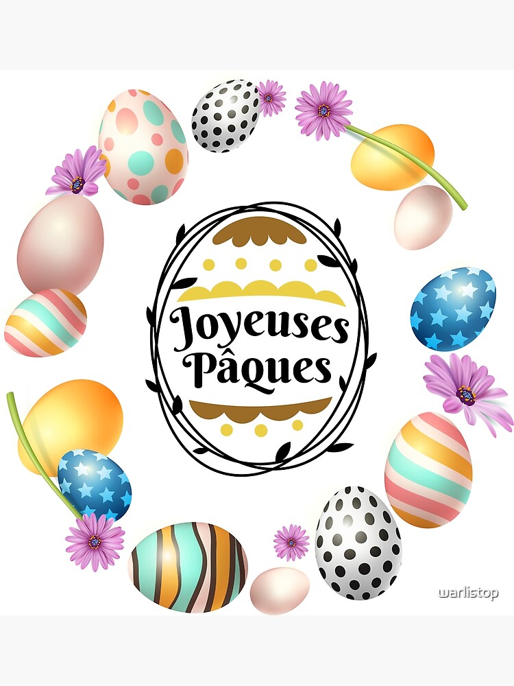 "Joyeuses Pâques Egg Hunt" Poster by warlistop | Redbubble