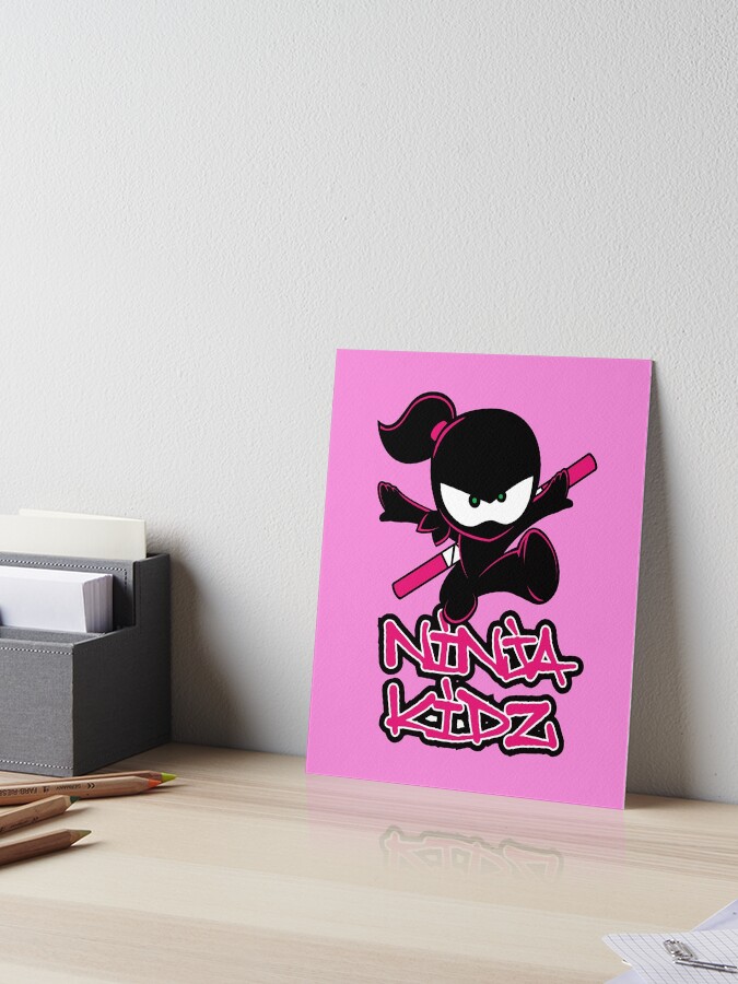 "Ninja Kidz Pink Sticker" Art Board Print for Sale by danesicdheggl ...