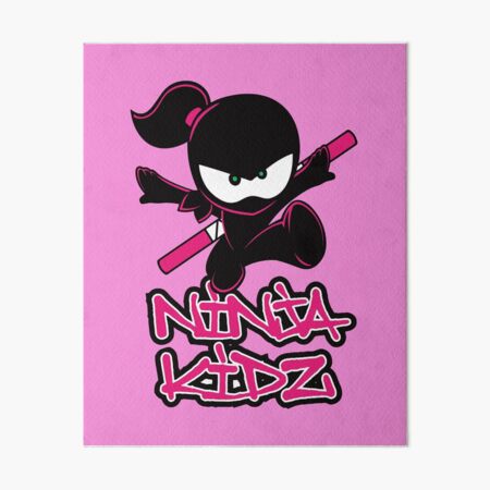 "Ninja Kidz Pink Sticker" Art Board Print for Sale by danesicdheggl ...