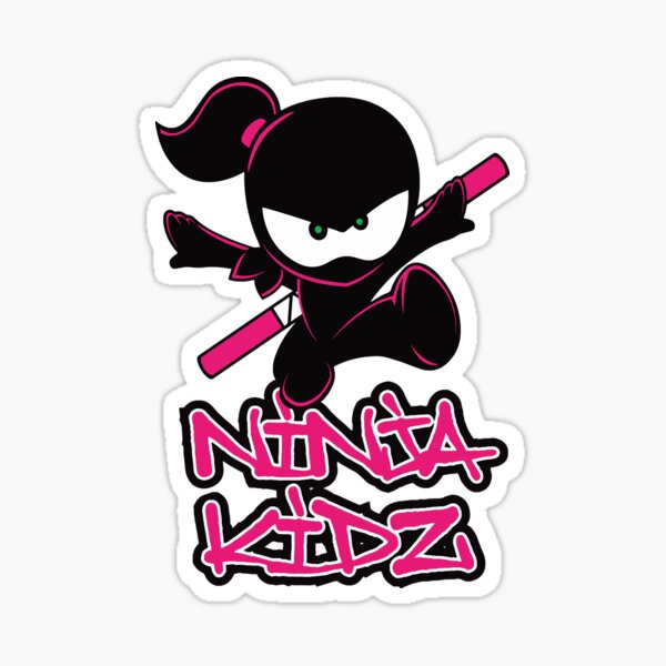 "Ninja Kidz Pink Sticker" Sticker by danesicdheggl | Redbubble