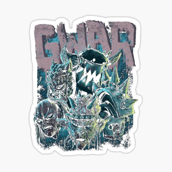 "JAWS OF DEATH GWAR" Sticker by Lillieborden | Redbubble
