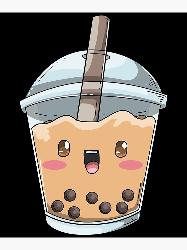 "Boba Bubble Tea Kawaii Anime" Photographic Print for Sale by Mealla ...