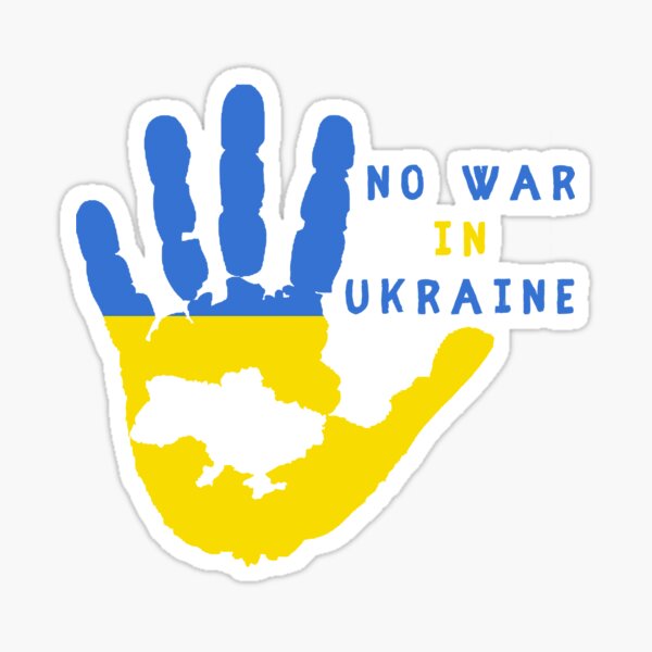 "No war in ukraine, free ukraine" Sticker for Sale by RossGatlin ...