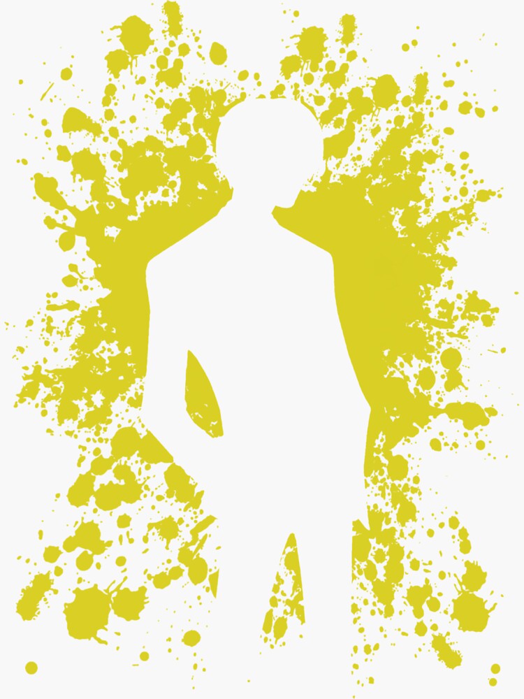 "Anime Paint Splatter Inspired Design" Sticker for Sale by DonnaAdamASD ...