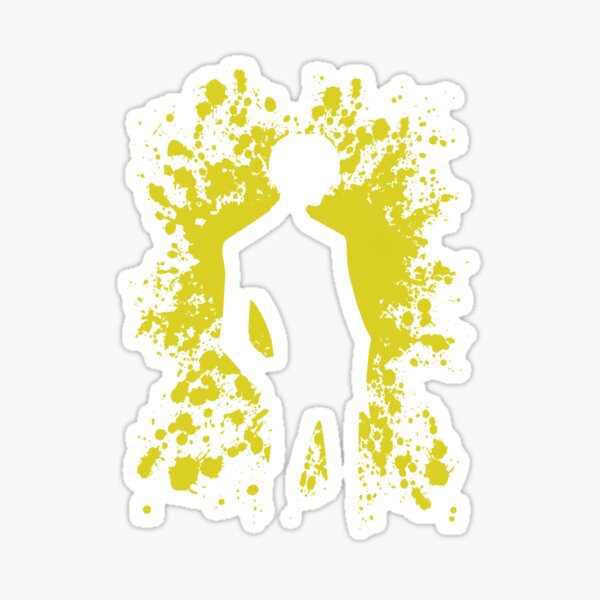 "Anime Paint Splatter Inspired Design" Sticker for Sale by DonnaAdamASD ...