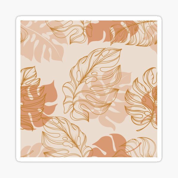 Boho Tropical Hand Drawn Print Graphic Pattern Sticker By Succimucci Redbubble