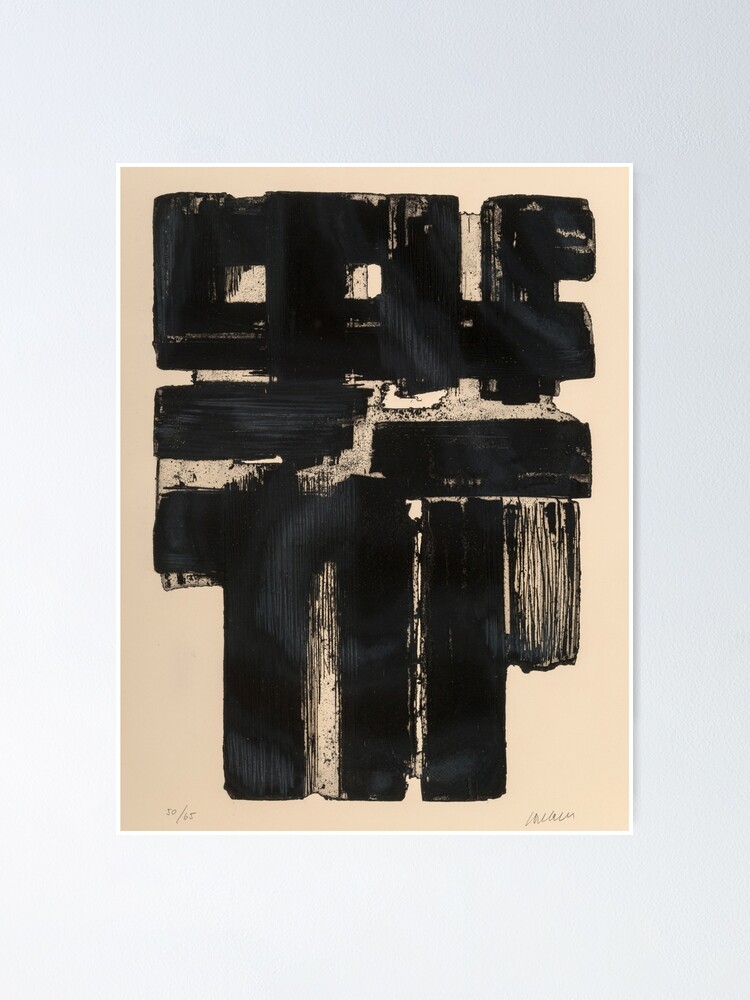 "Pierre Soulages - Eau forte No 10b" Poster for Sale by violasaki40 ...