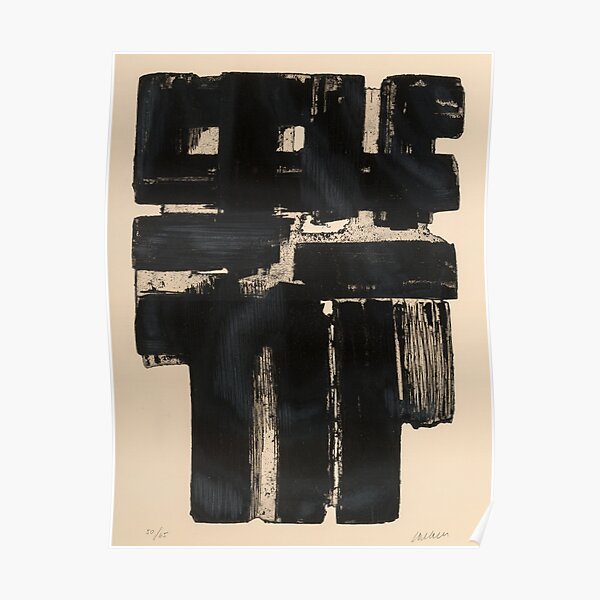 "Pierre Soulages - Eau forte No 10b" Poster for Sale by violasaki40 ...
