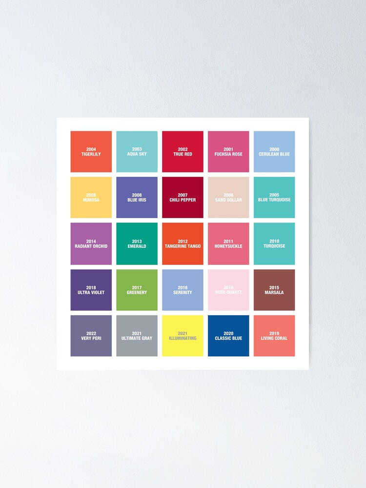 "Color of the Years" Poster for Sale by Life-tastes | Redbubble