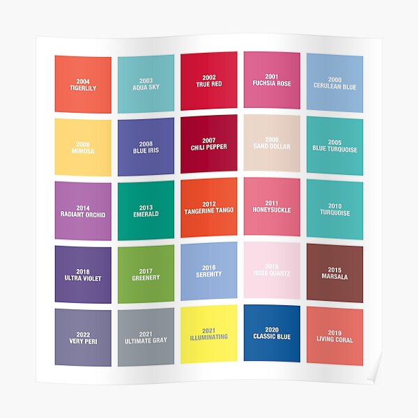 "Color of the Years" Poster for Sale by Life-tastes | Redbubble