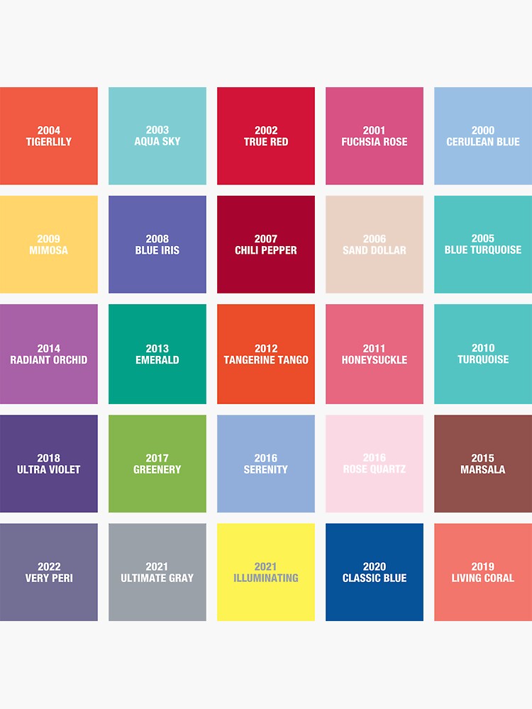 "Color of the Years" Sticker for Sale by Life-tastes | Redbubble