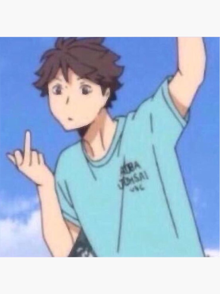 "Haikyuu!! Oikawa Tooru Meme Classic ." Sticker by JimenaSampson ...